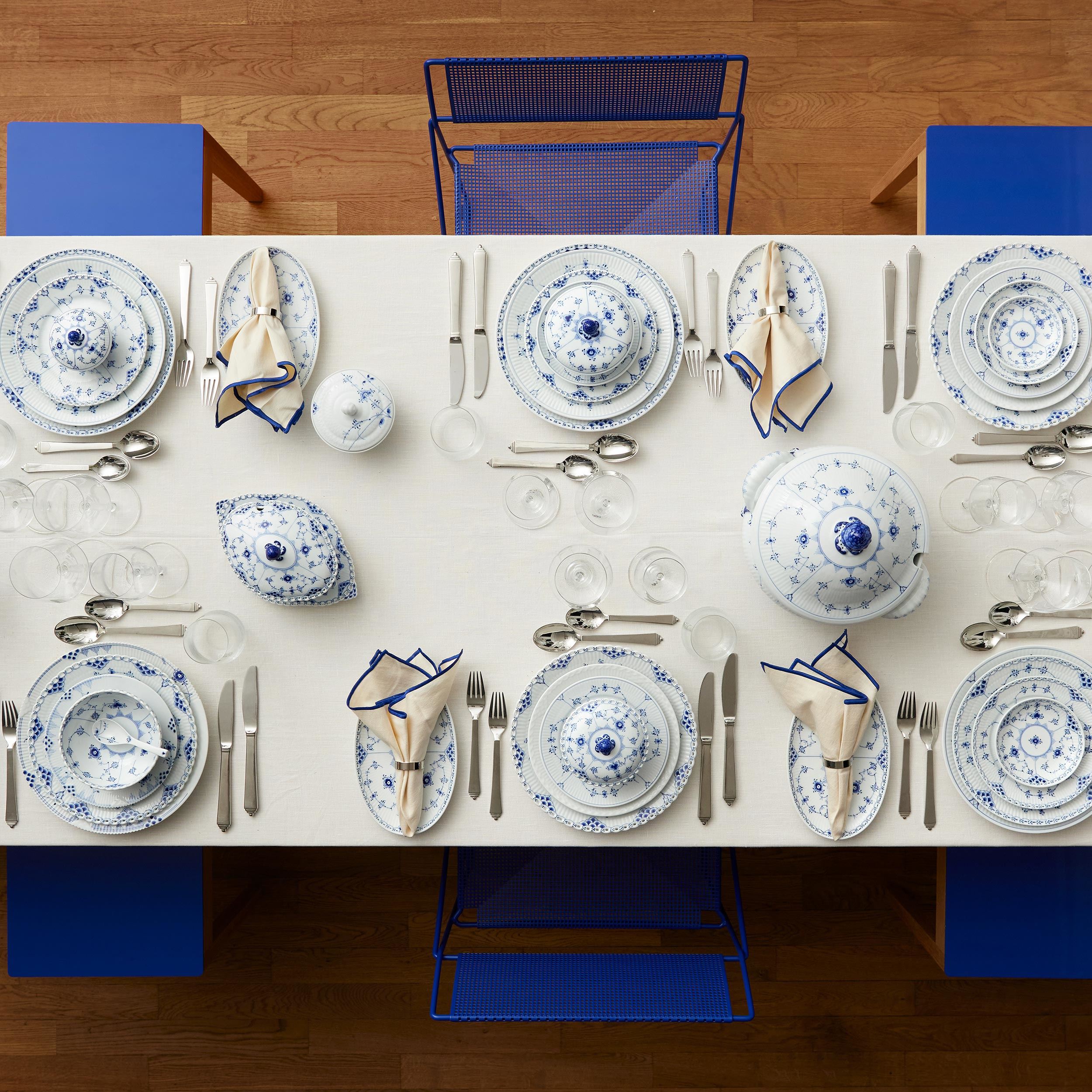 Blue Fluted Full Lace Plate, 19 cm | Royal Copenhagen