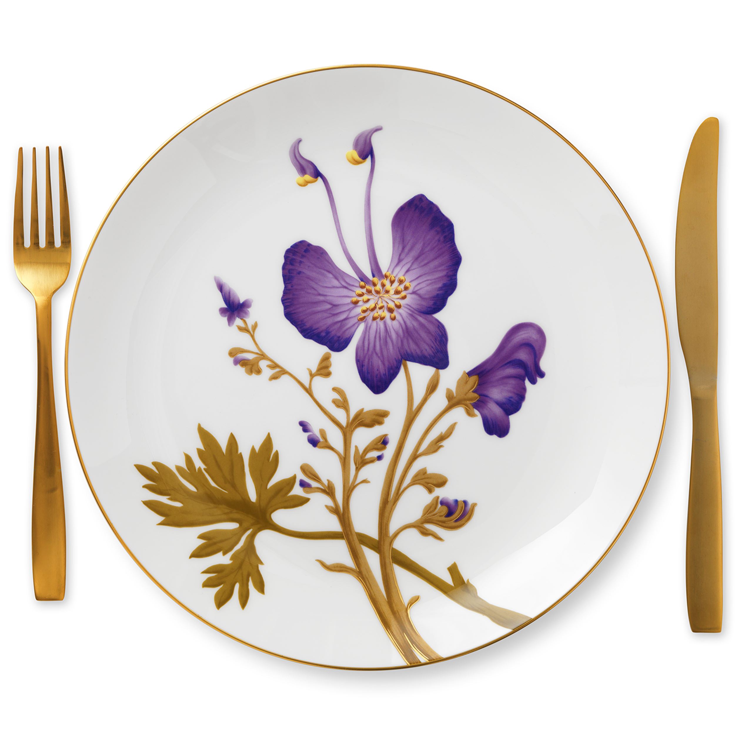 Flora Plate, Pansy, 27 cm | Royal Copenhagen