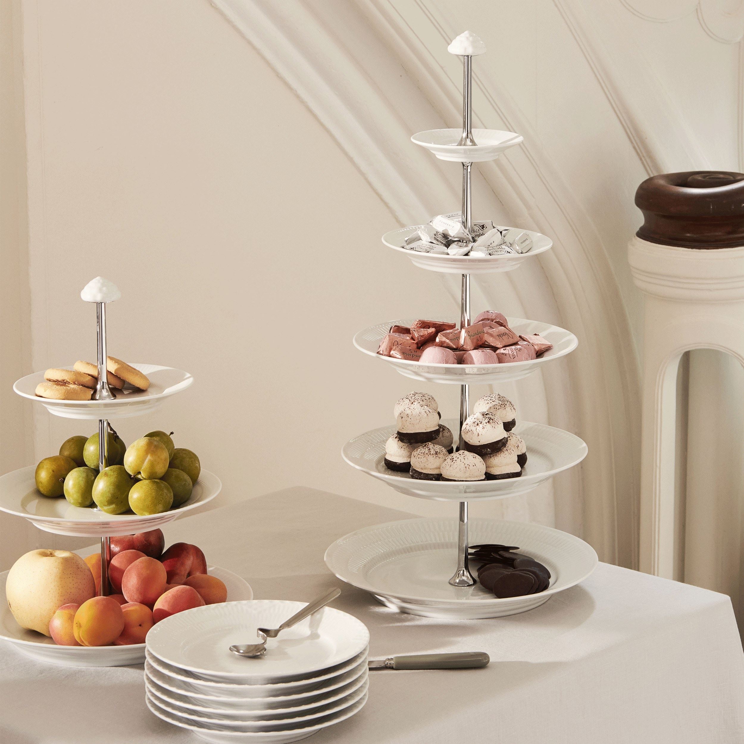 White Fluted Étagère, 5 layers | Royal Copenhagen