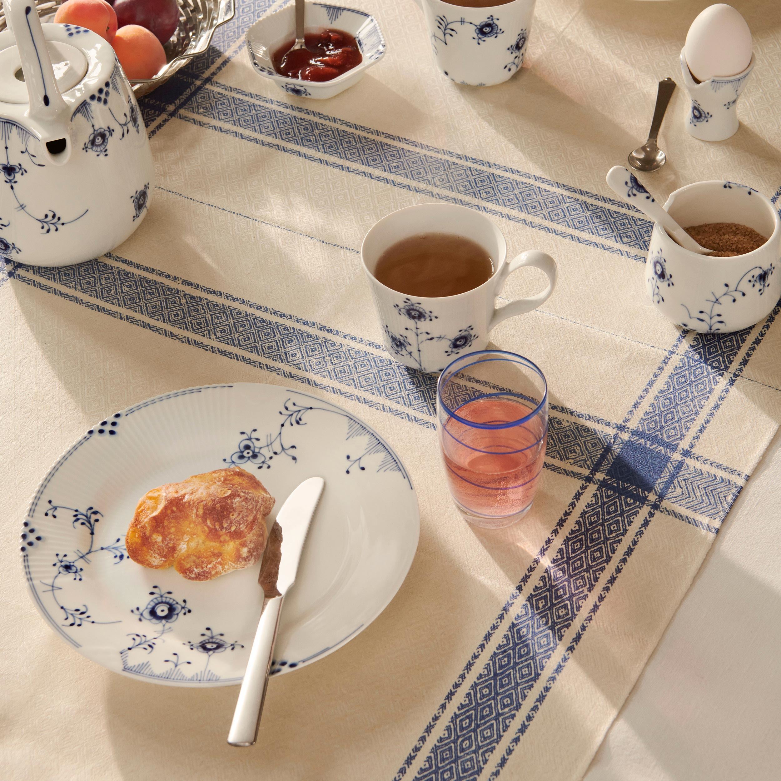 Blå Elements sukkerskål med ske, 8 cm | Royal Copenhagen