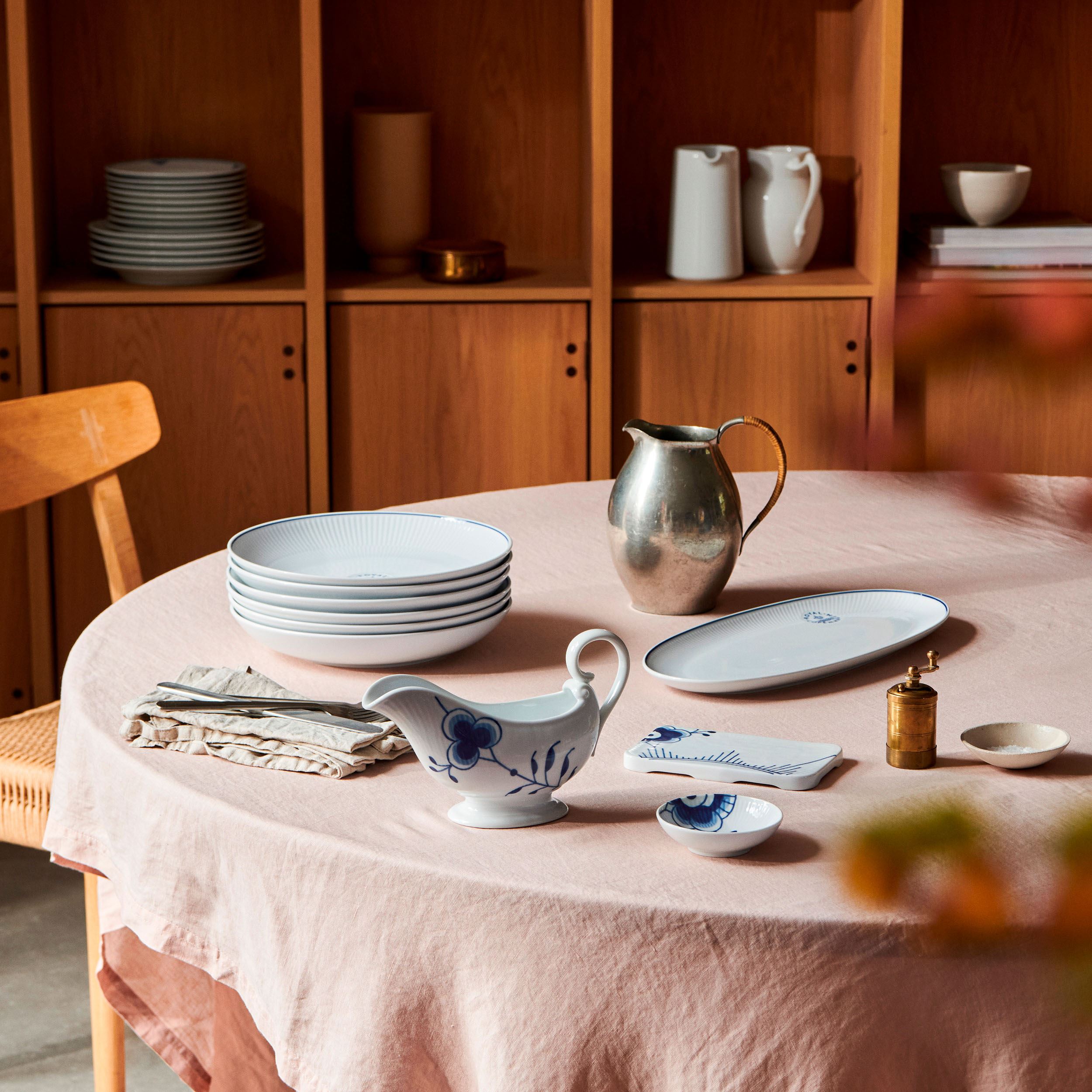 Blå Mega Riflet serveringsbræt, 15,5 cm | Royal Copenhagen