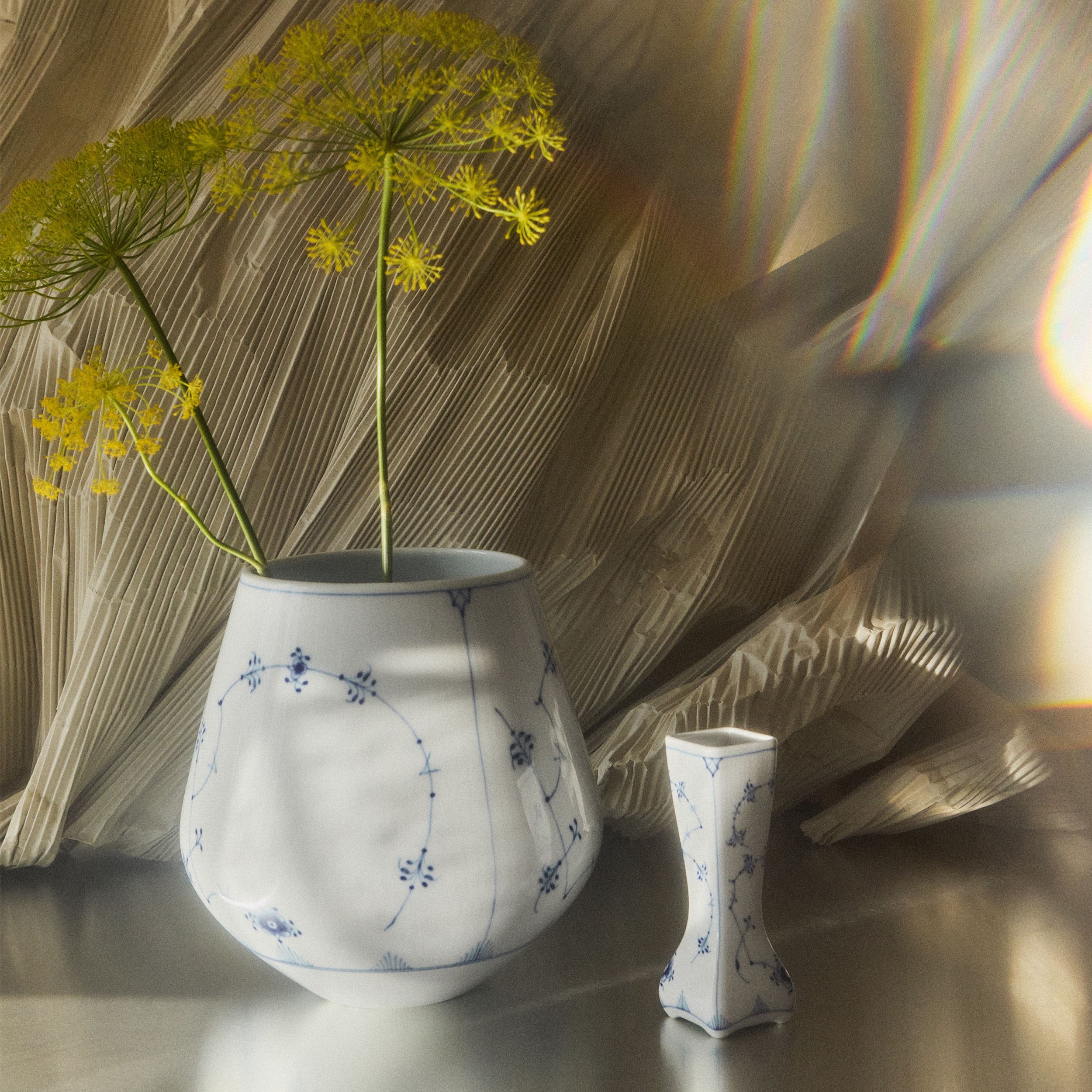 Blue Fluted Plain Vase, 12 cm | Royal Copenhagen