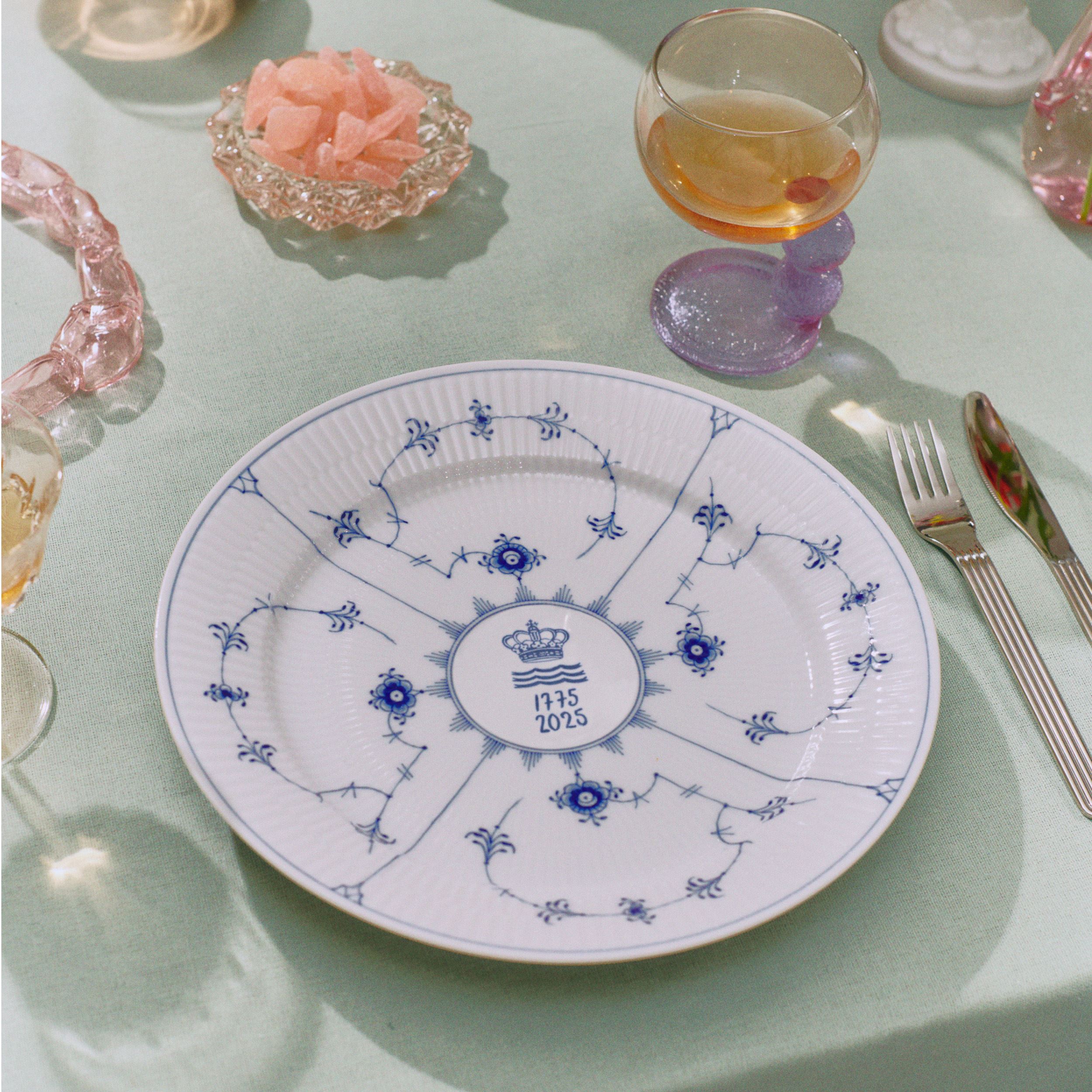 Blue Fluted Plain Celebration Plate, Limited Edition, 27 cm | Royal ...