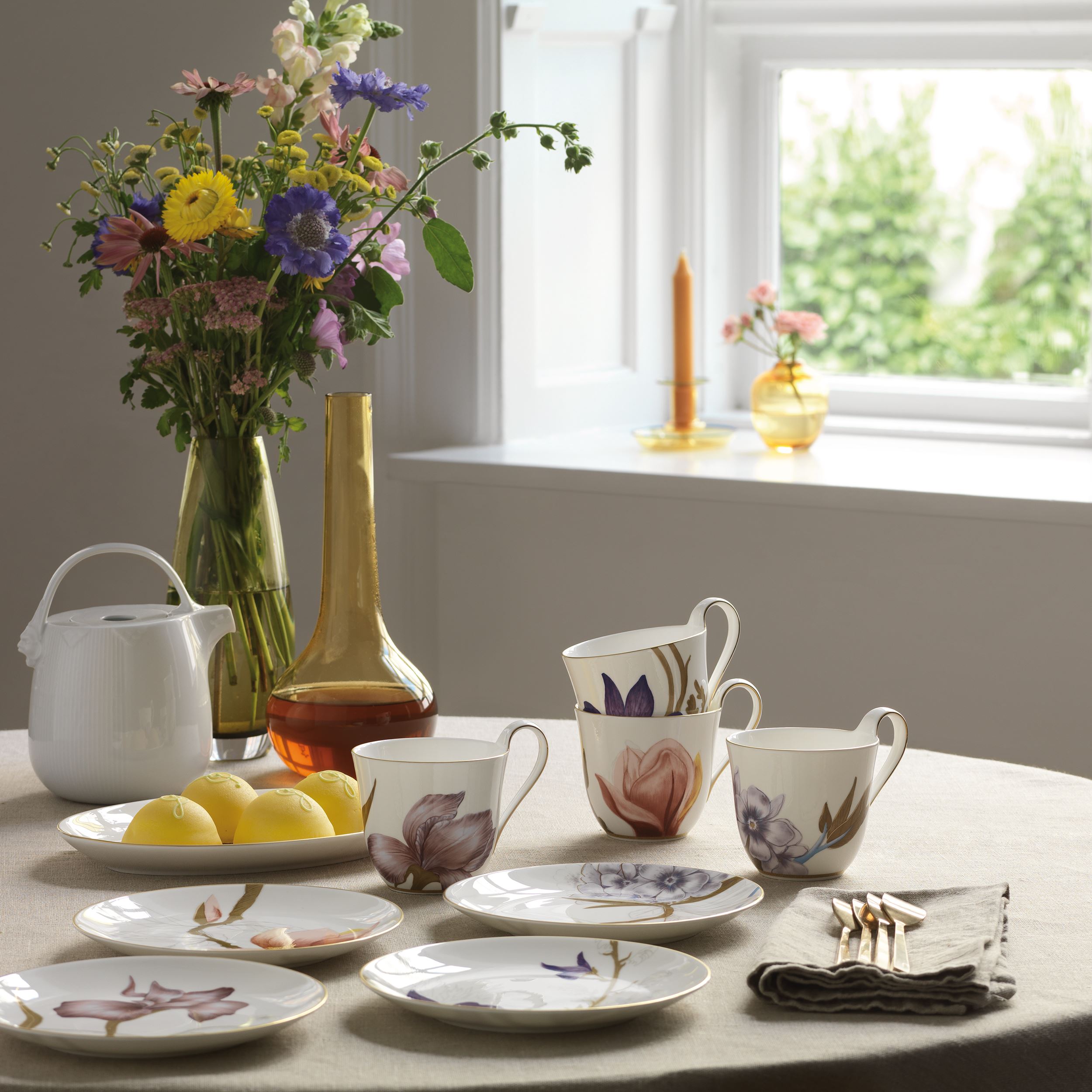 Flora højhankskop, Stedmoderblomst, 33 cl | Royal Copenhagen