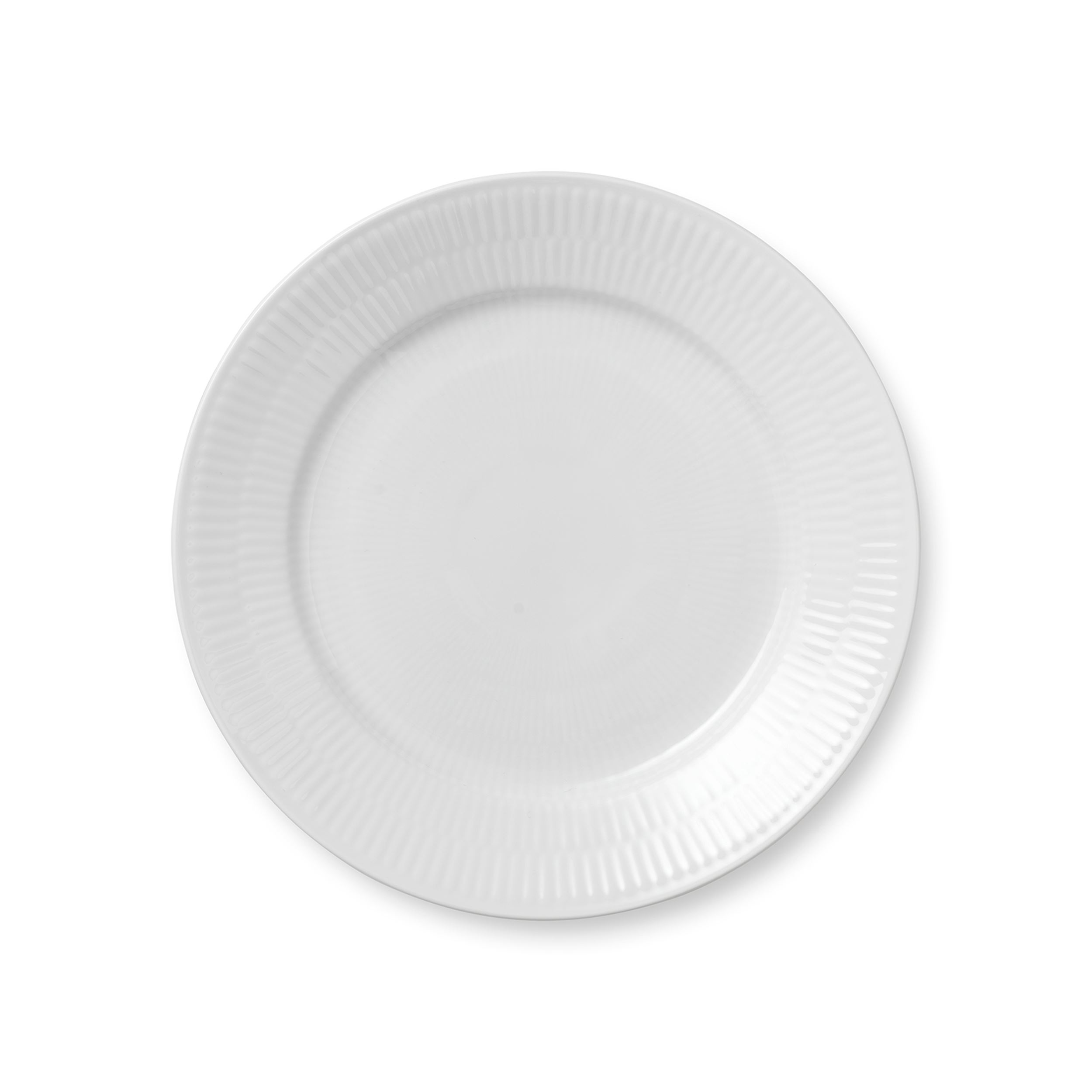 White Fluted Plate, 22 cm | Royal Copenhagen