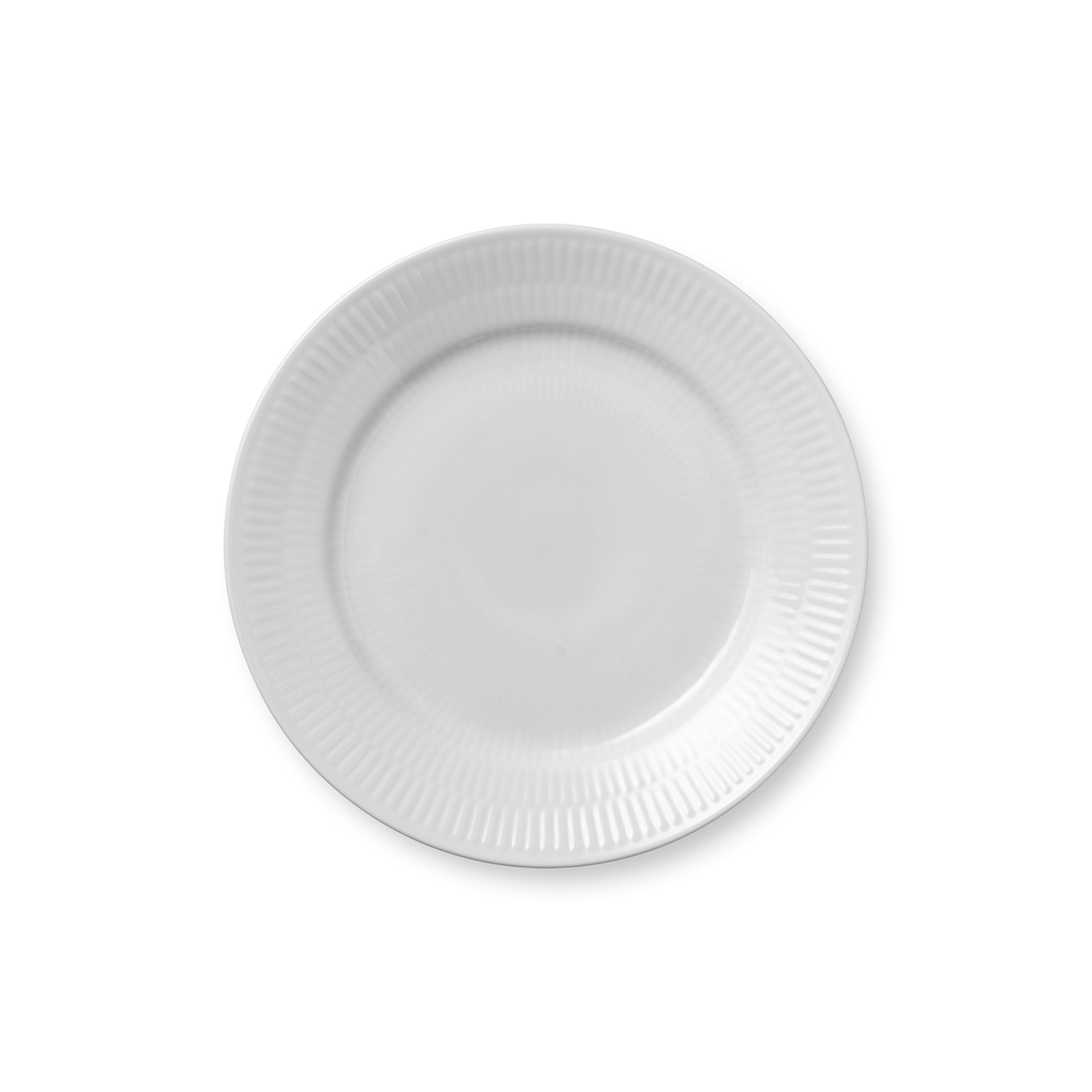 White Fluted Plate, 19 cm | Royal Copenhagen