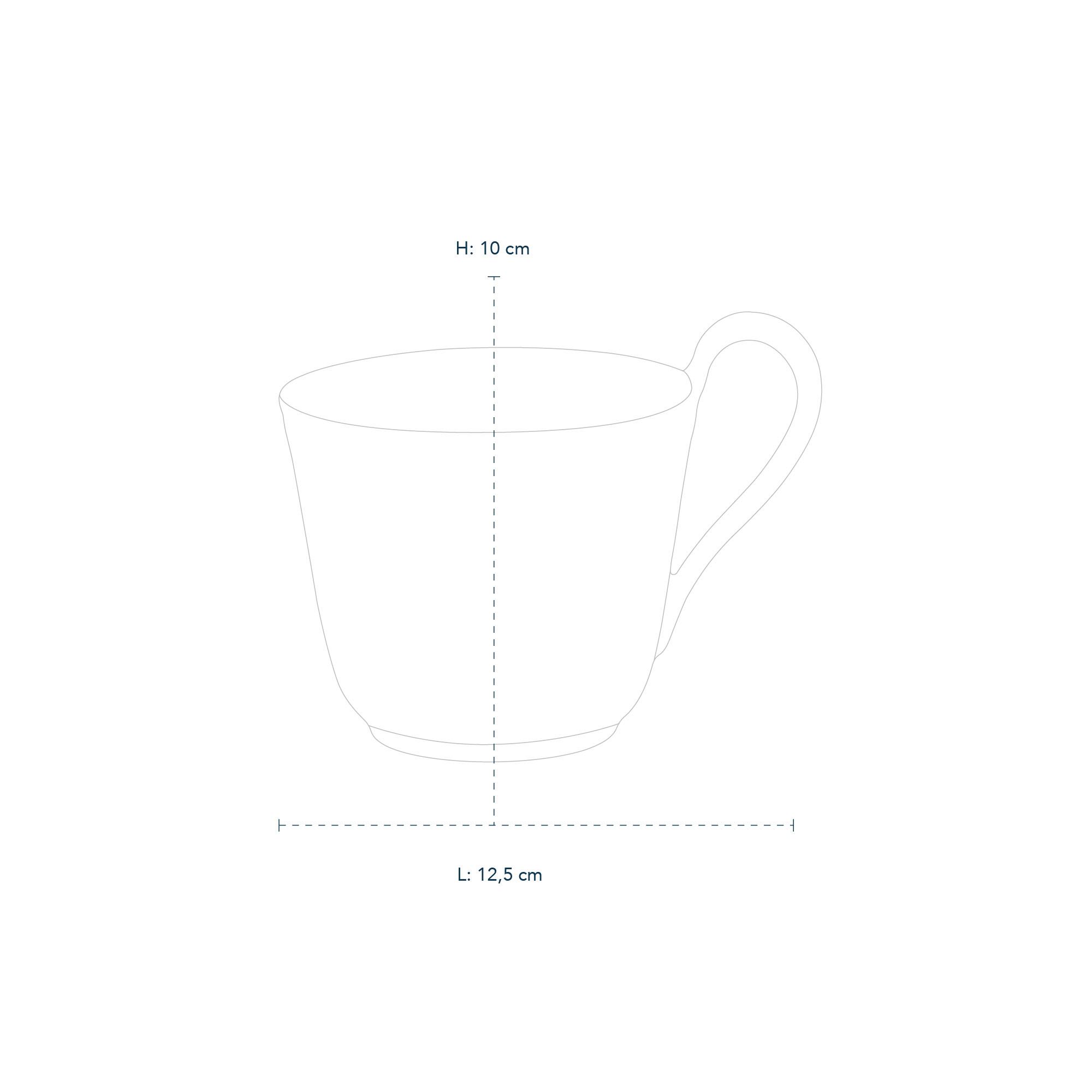 Alphabet Collection High Handle Cup, E, 33 cl | Royal Copenhagen