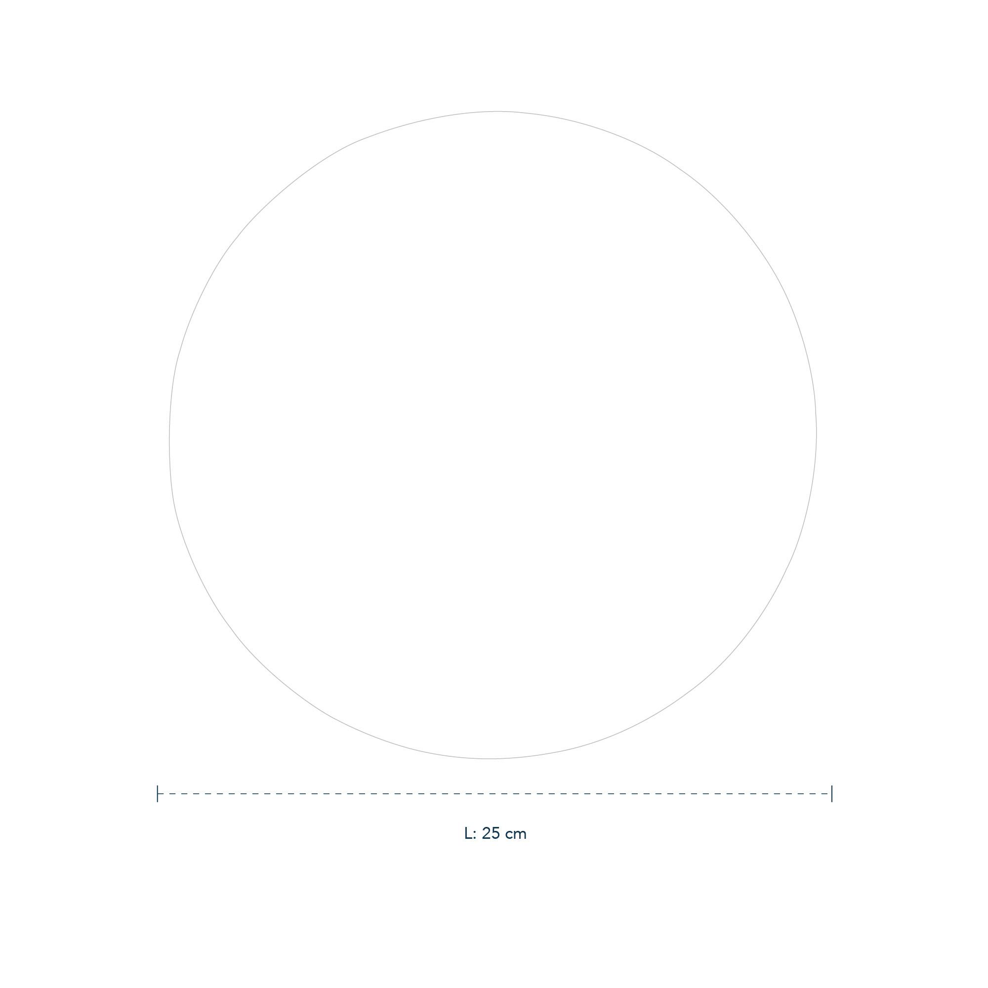 Blue Elements Deep Plate, 25 cm | Royal Copenhagen