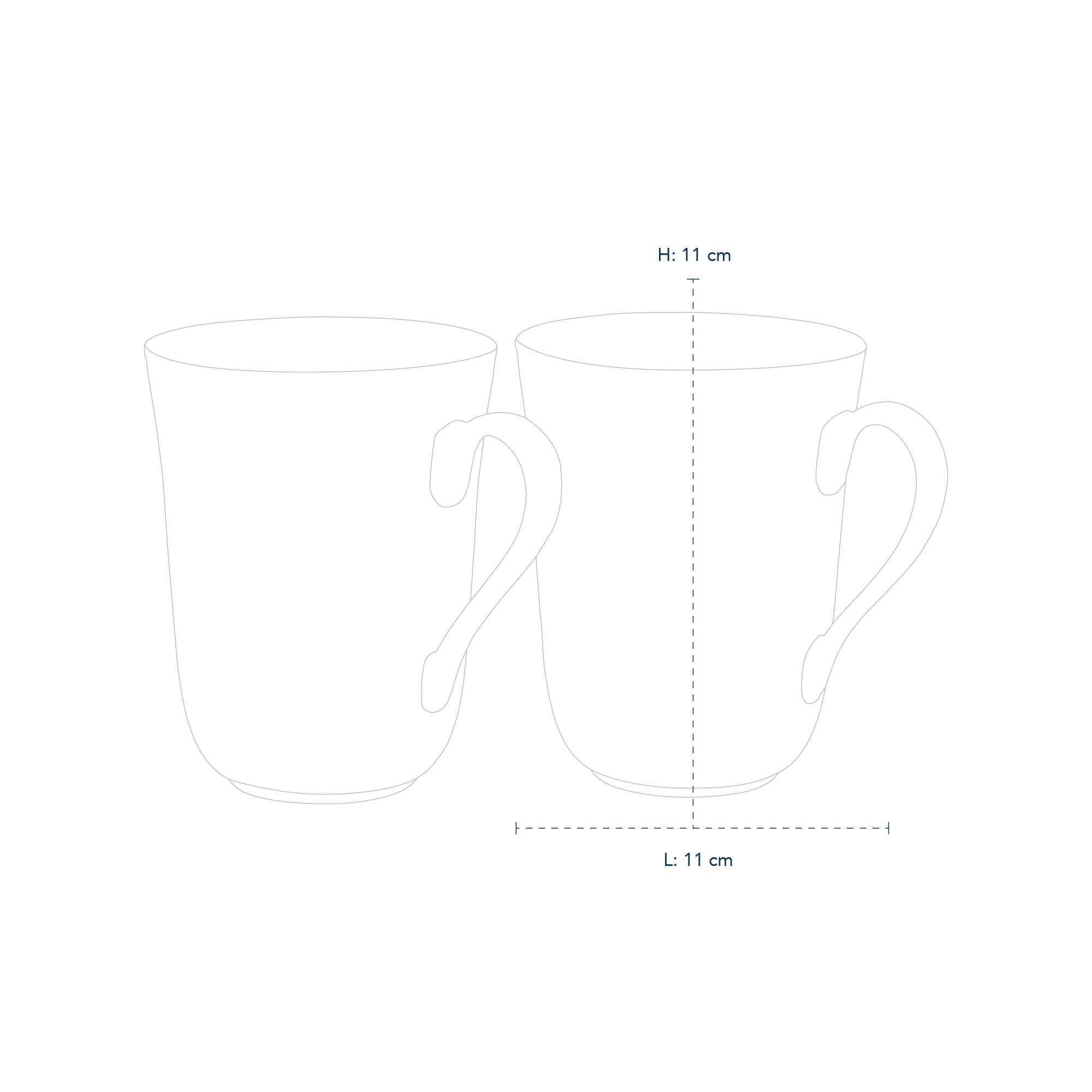 Blue Fluted Mega Cup, 36 cl, 2 pcs | Royal Copenhagen