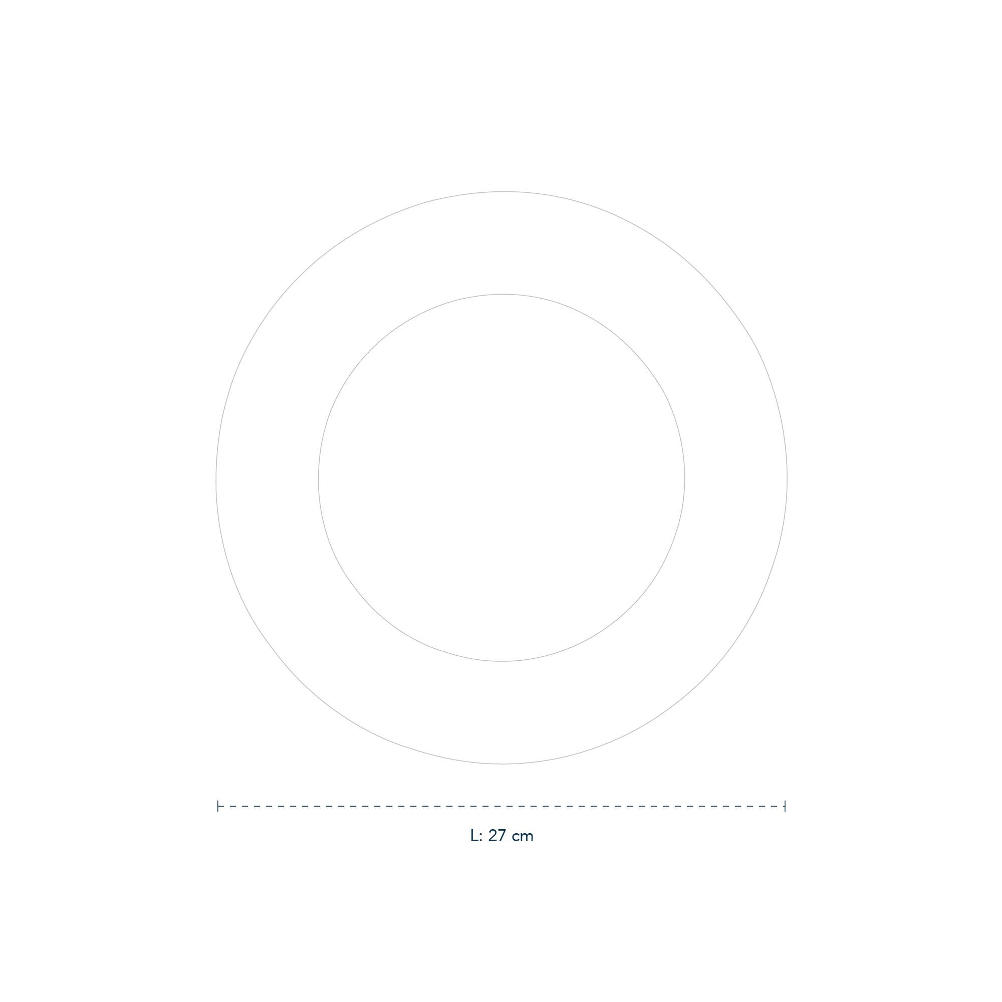 Blue Fluted Plain Plate, 27 cm | Royal Copenhagen