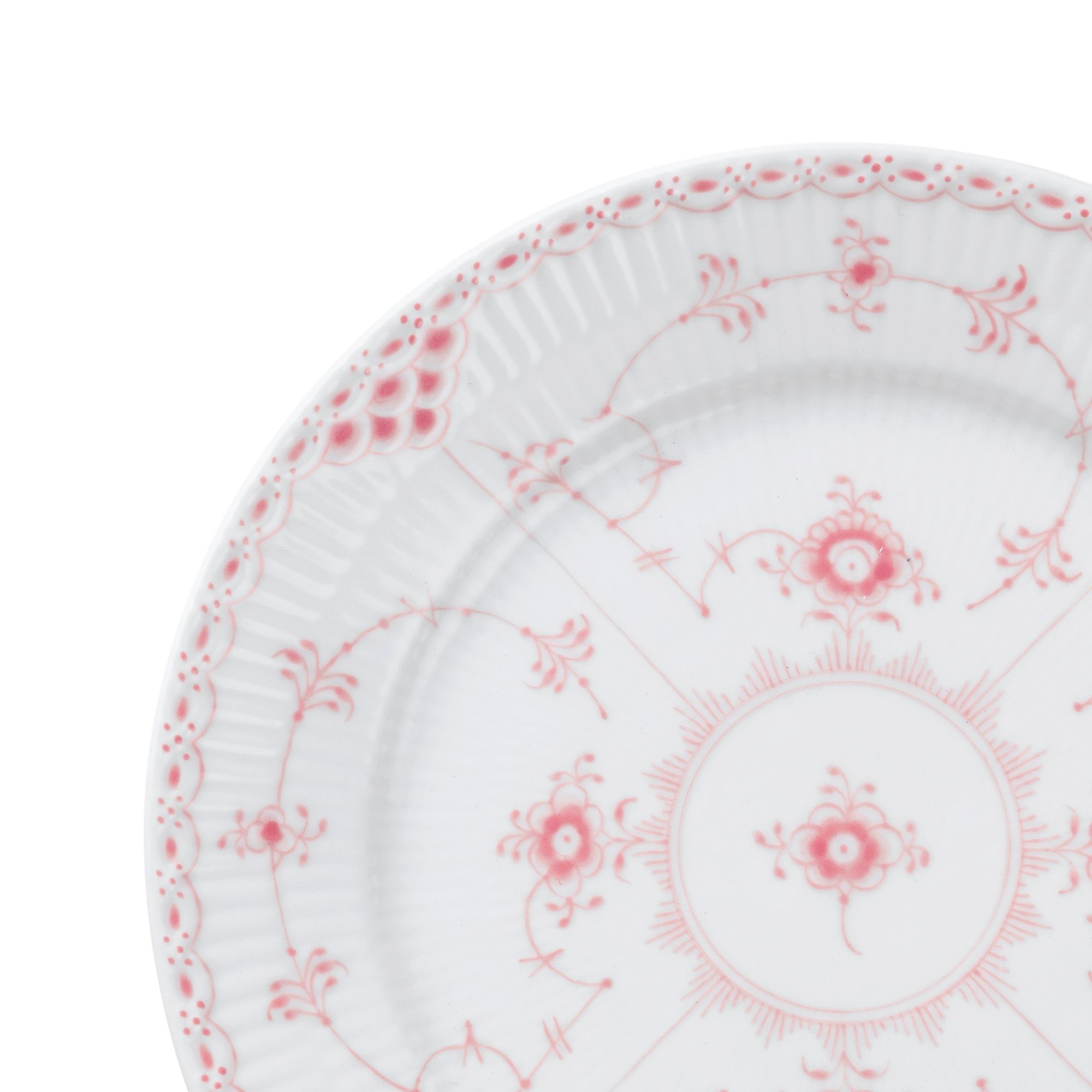 Coral Fluted Half Lace Plate, 19 cm | Royal Copenhagen