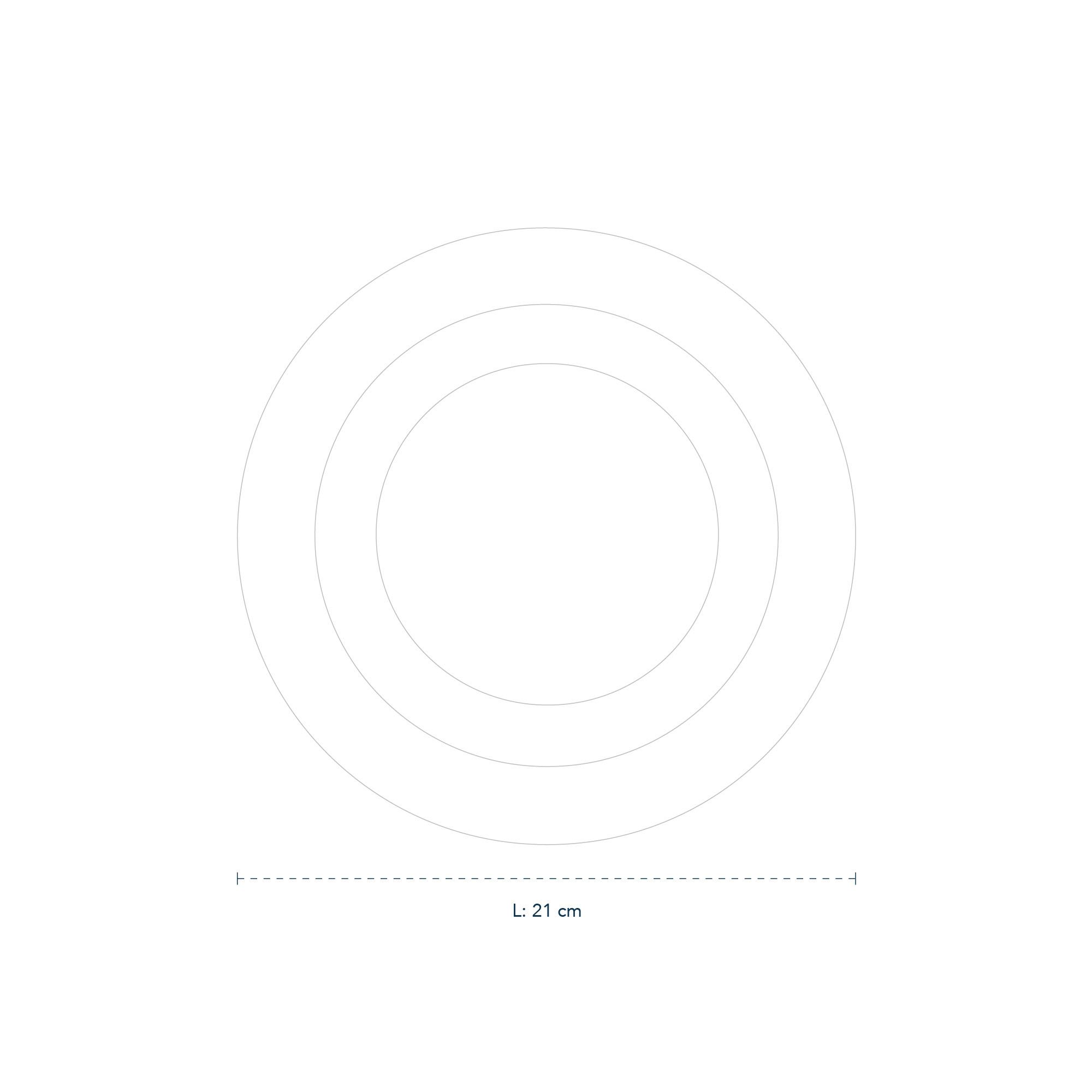 White Fluted Deep Plate, 21 cm | Royal Copenhagen