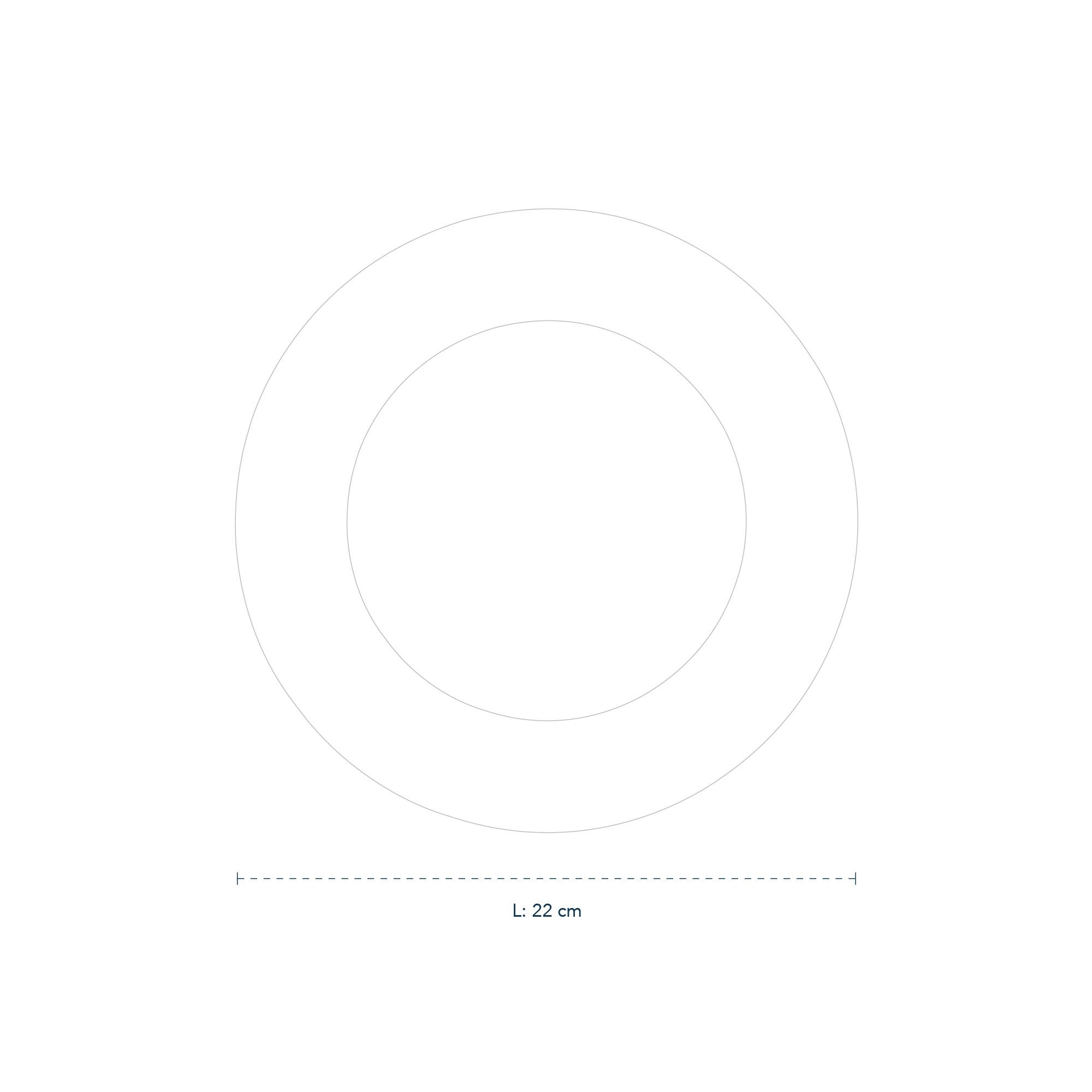 White Fluted Plate, 22 cm | Royal Copenhagen