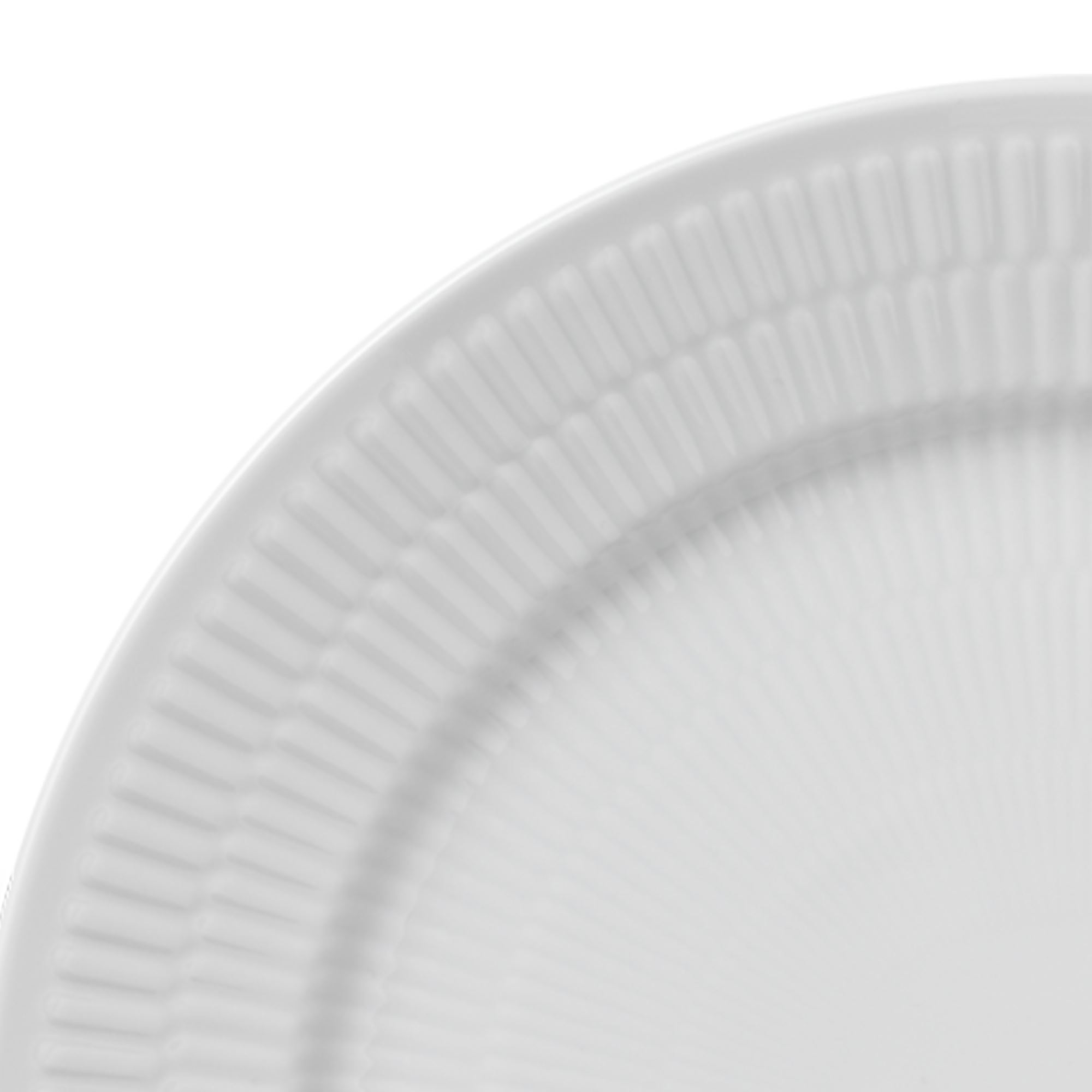White Fluted Plate 27 cm | Royal Copenhagen